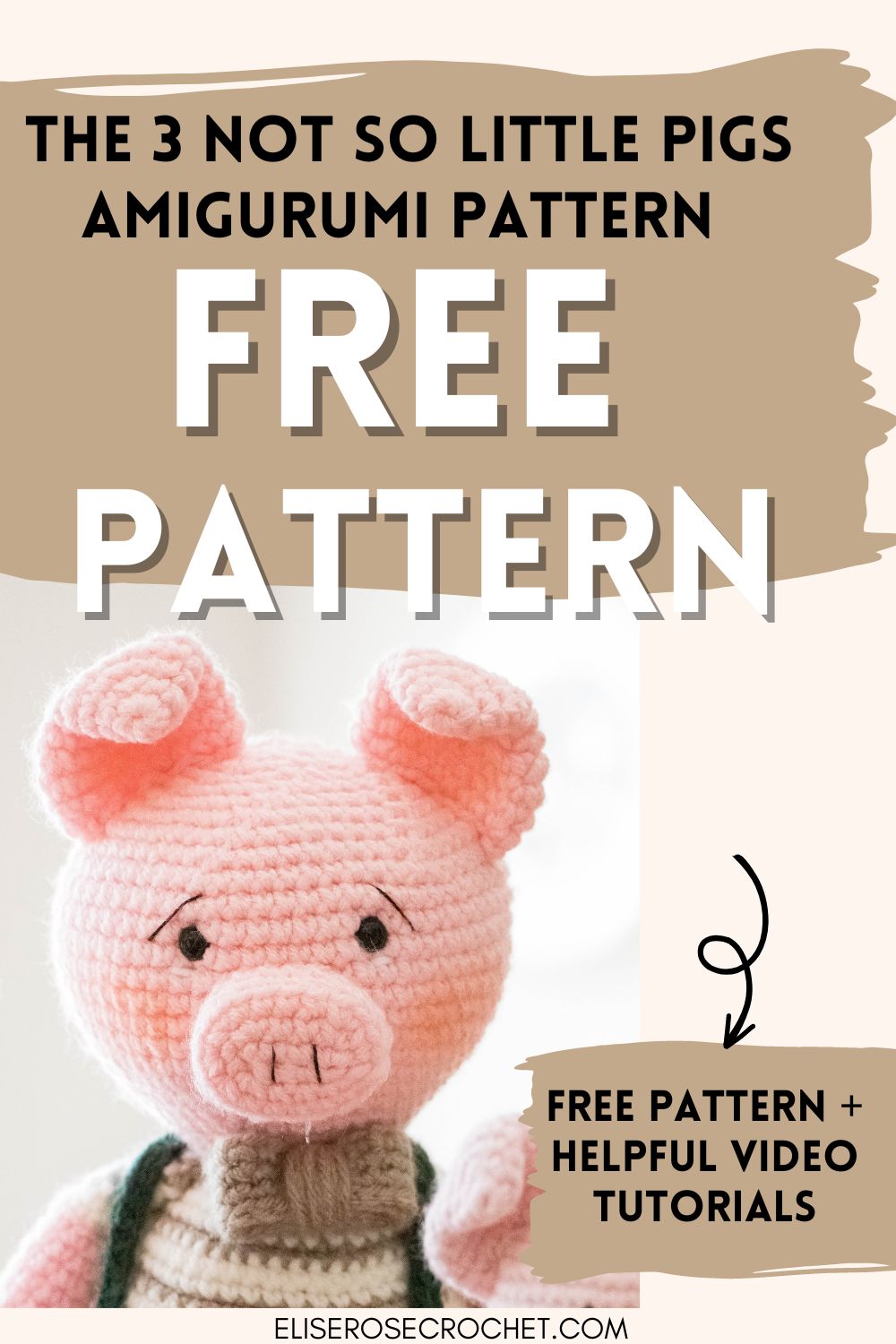 The Three NOT So Little Pigs Amigurumi Pattern | FREE Crochet Pattern ...