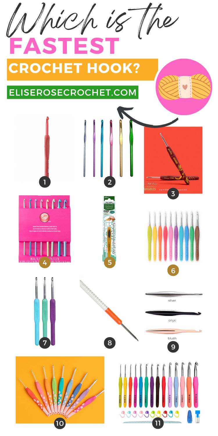 Which is the Fastest Crochet Hook? A Speed Test Challenge - Elise Rose ...