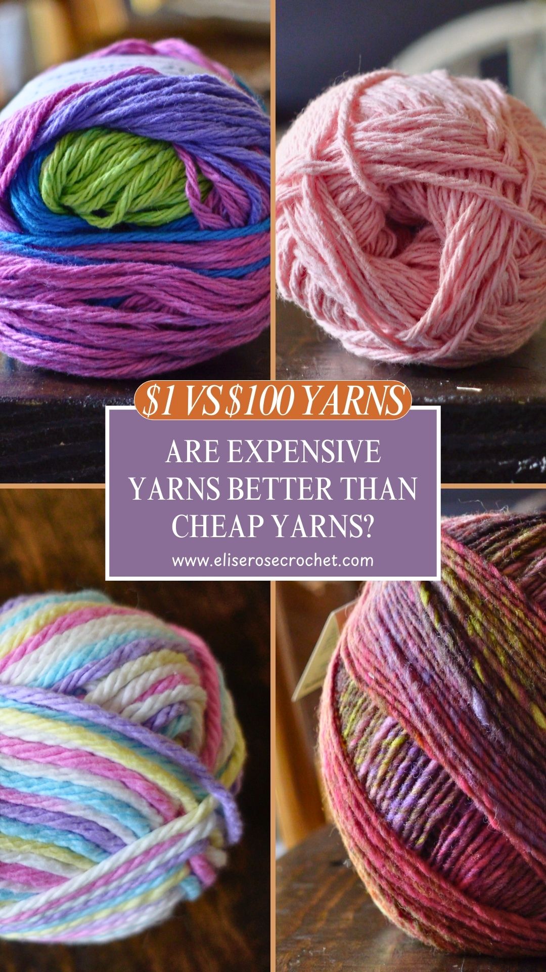 $1 vs $100 Yarn: Is Expensive Yarn Actually Better? - Elise Rose Crochet