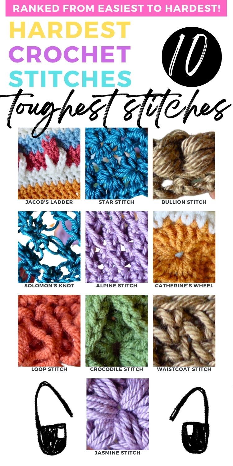 The 10 Hardest Crochet Stitches: Ranked from Easiest to Hardest - Elise ...